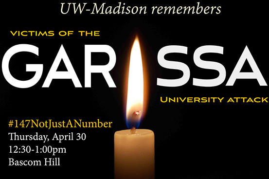 Memorial for Garissa attack victims Thursday afternoon – UW–Madison News
