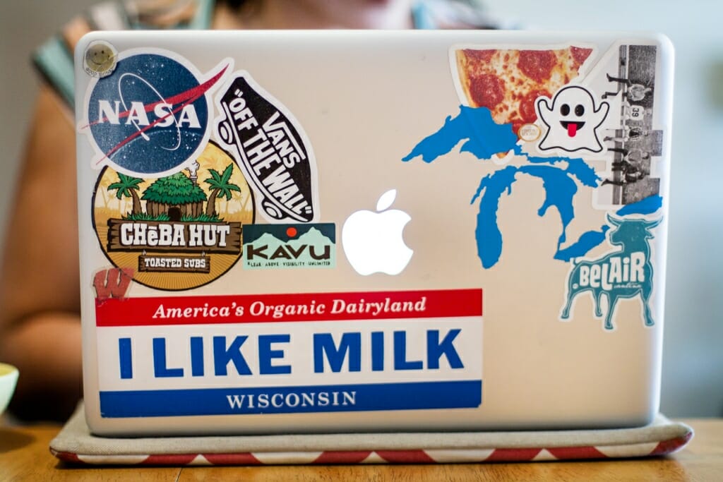 UW students’ laptop stickers show off their personalities – UW–Madison ...