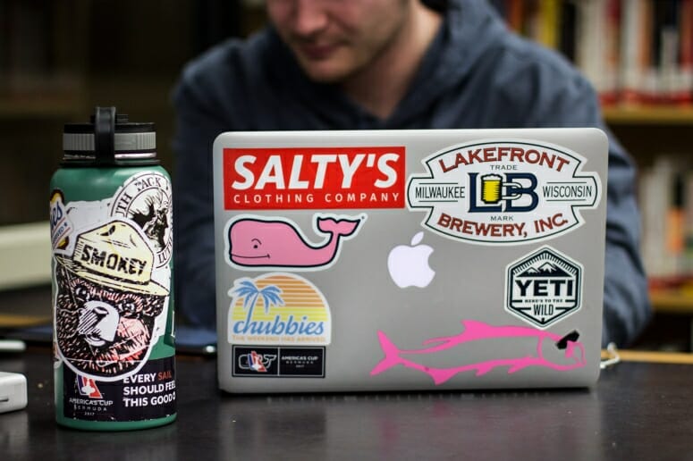 UW students’ laptop stickers show off their personalities – UW–Madison ...