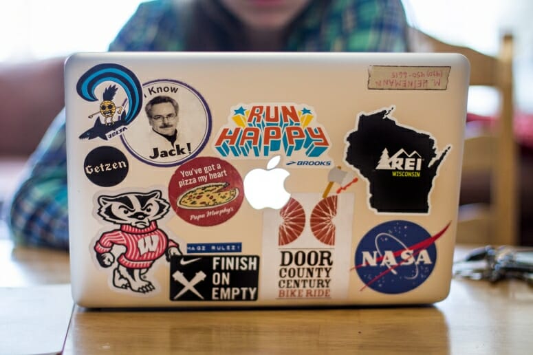 UW students’ laptop stickers show off their personalities – UW–Madison ...