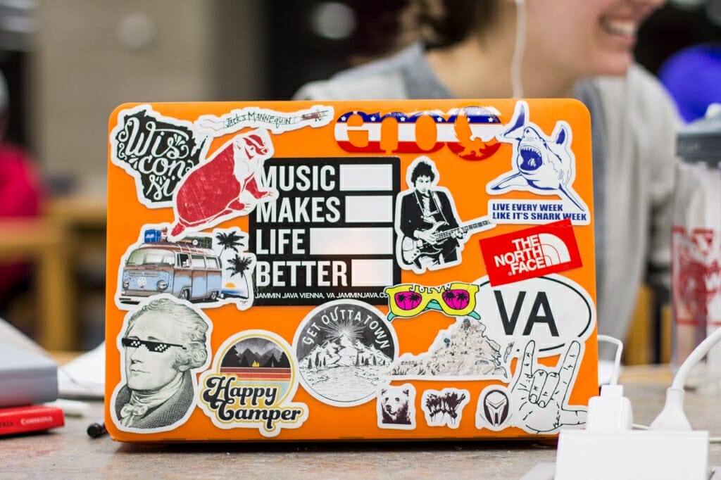 UW students’ laptop stickers show off their personalities – UW–Madison ...