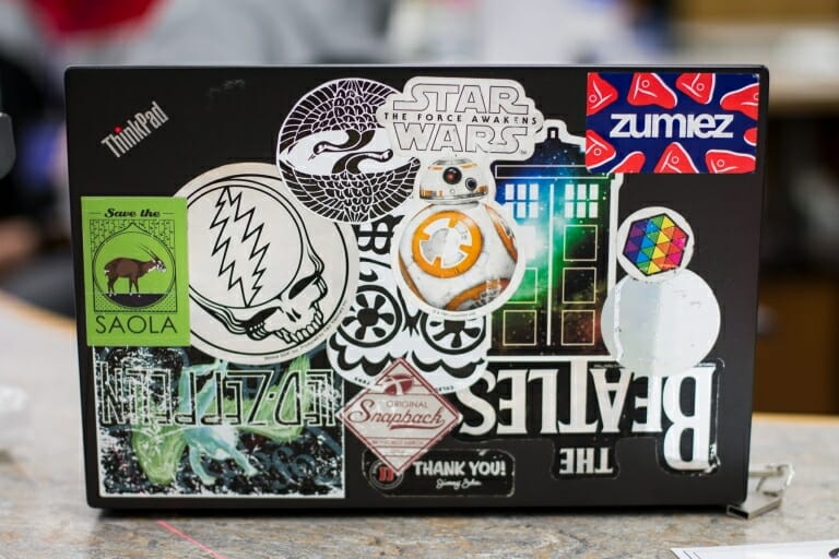 UW students’ laptop stickers show off their personalities – UW–Madison ...