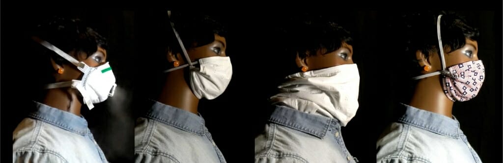 Coughing visualization illustrates the benefits of wearing a good mask