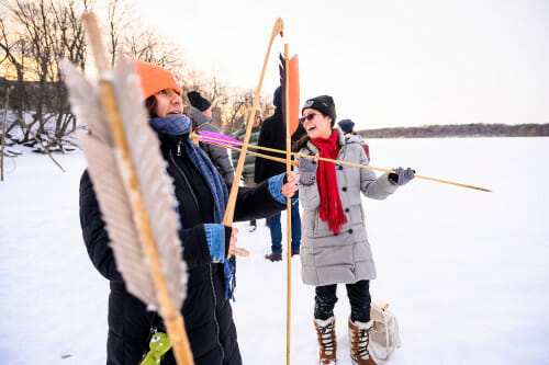 A jump into Ojibwe tradition on the ice of Lake Mendota – UW–Madison News