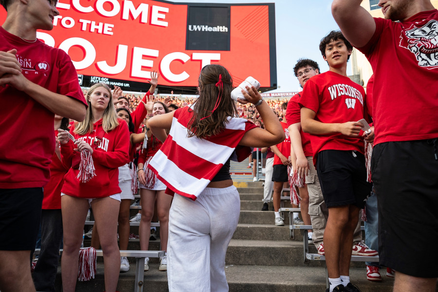 W Project: New students enjoy Bucky boot camp